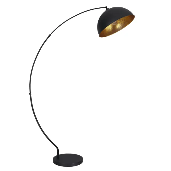 Globo Gottfried 58486 | Podna lampa | crna-zlatna | E27