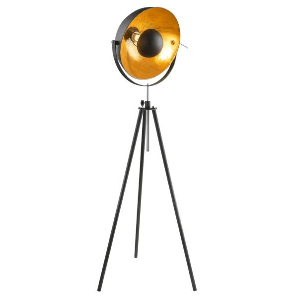 Globo Lenn 58305 | Podna lampa | crna-zlatna | E27