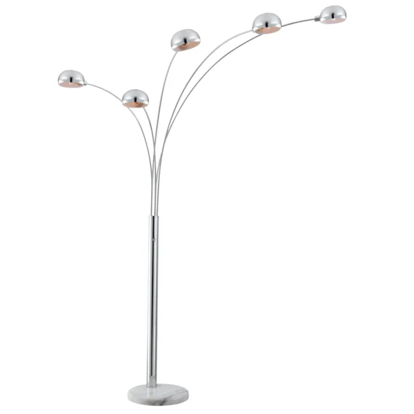 Globo Seymour 58228S | Podna lampa | hrom | 5xE14
