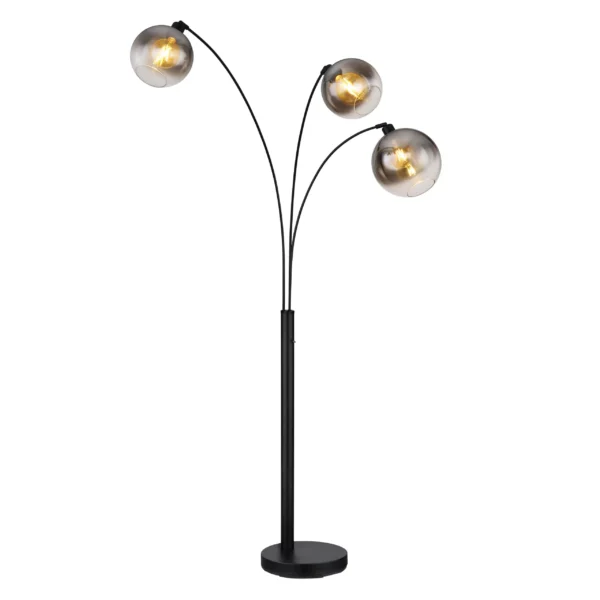 Globo Newcastle 58227-3B | Podna lampa | crna | 3xE27