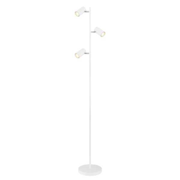 Globo Robby 57910SW | Podna lampa | bela | 3xGU10