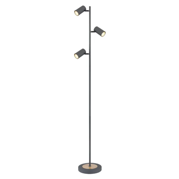Globo Robby 57910SG | Podna lampa | grafit | 3xGU10
