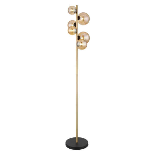 Globo Riha 56135-6S | Podna lampa | mesing | 6xG9