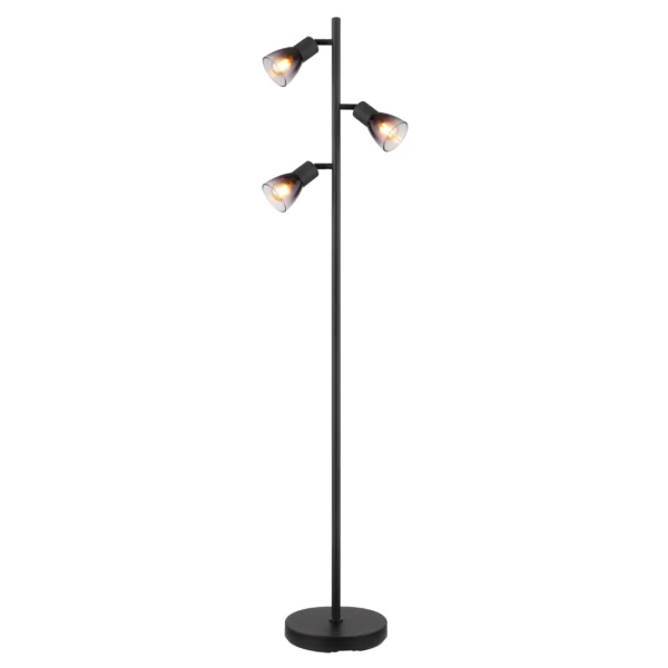 Globo Satella 54312-3S | Podna lampa | crna | 3xE14