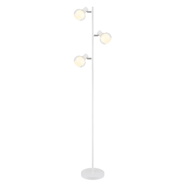 Globo Tokki 54309SW | Podna lampa | bela | 3xE14