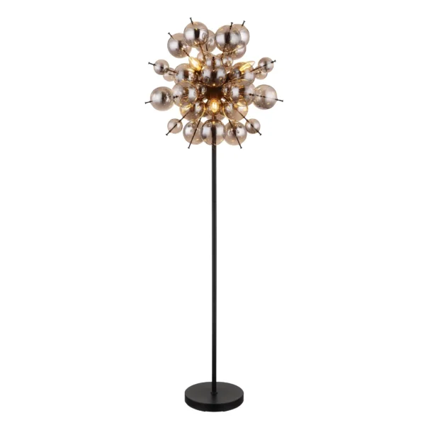 Globo Udo 15633SS | Podna lampa | crna | 6xE14