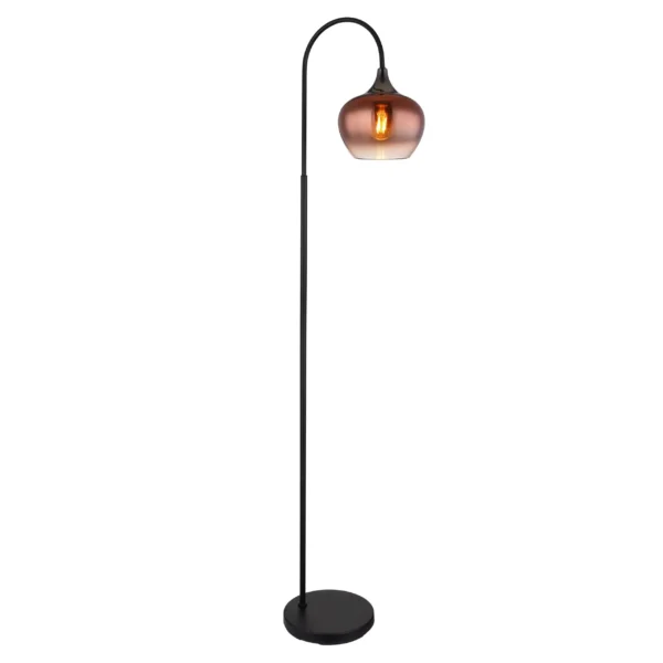 Globo Maxy 15548SG | Podna lampa | crna-bakar | E27