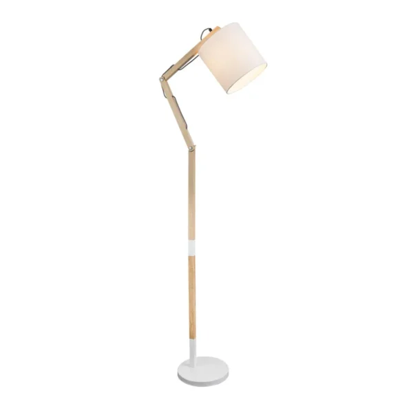 Globo Mattis 21510S | Podna lampa | drvo-bela | E27