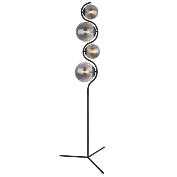 Globo Porry 15869S | Podna lampa | crna | 4xE14