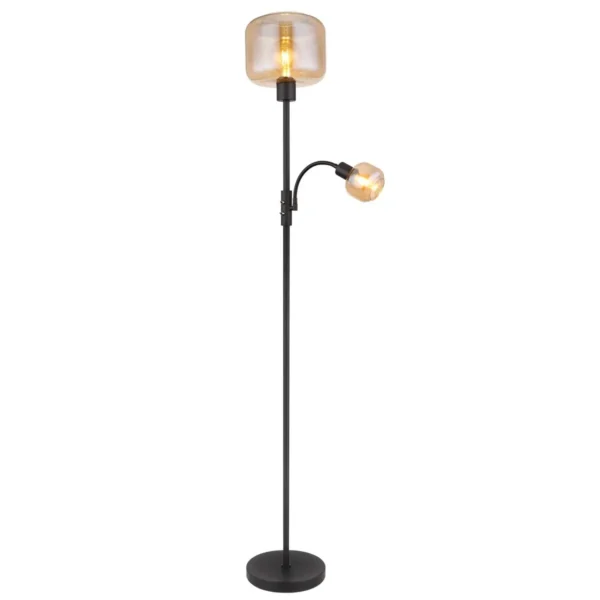 Globo Giuseppe 15566SA | Podna lampa | ćilibar | E27-E14