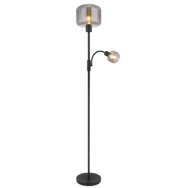 Globo Giuseppe 15566S | Podna lampa | crna | E27-E14
