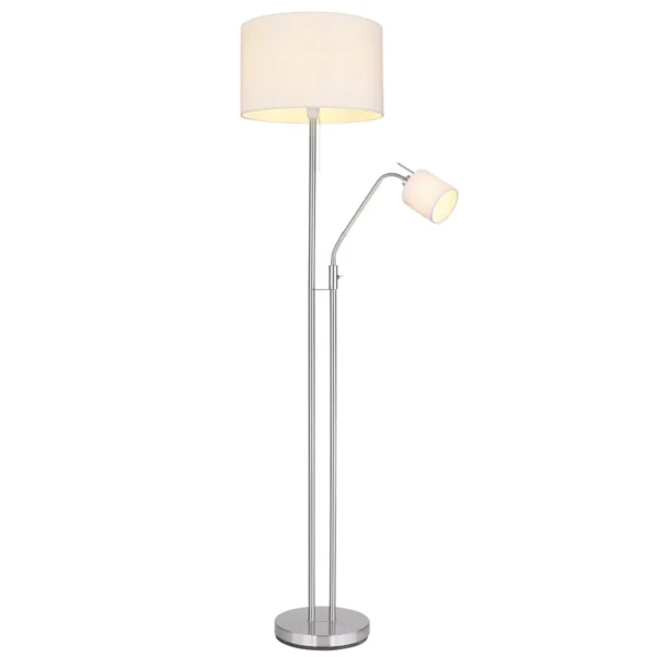 Globo Ava 15447S3 | Podna lampa | bela | E27-E14