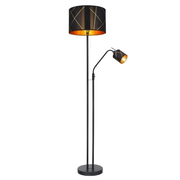 Globo Bemmo 15431S3 | Podna lampa | crna | E27-E14