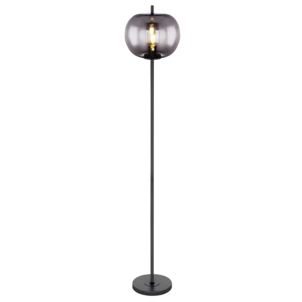Globo Blacky 15345S | Podna lampa | crna | E27
