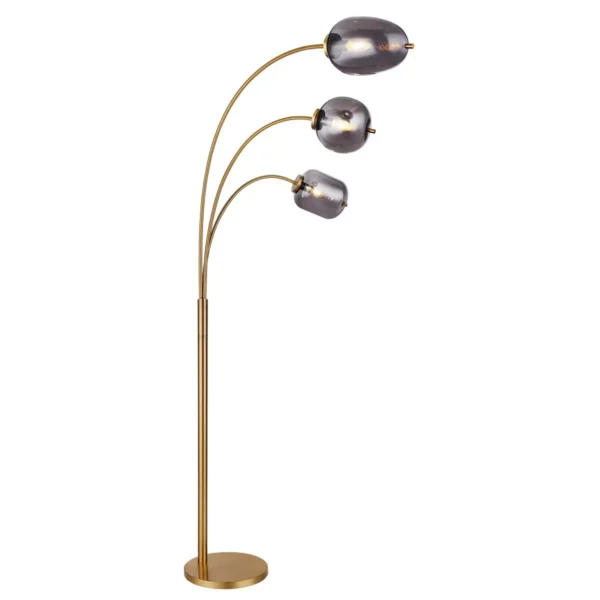 Globo Blacky 15345-3SMM | Podna lampa | mesing | 3xE14