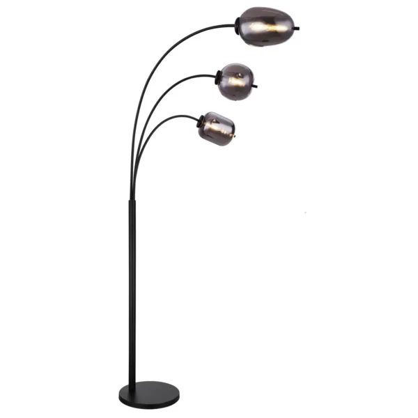 Globo Blacky 15345-3S | Podna lampa | crna | 3xE14