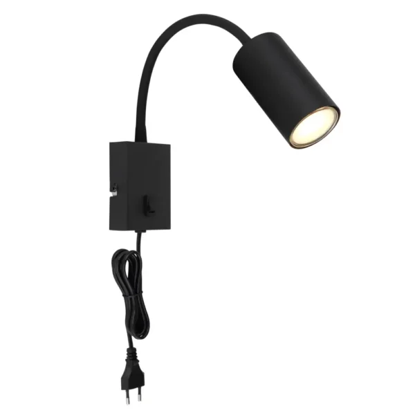 Globo Robby 57911WB | Zidna lampa | crna | GU10