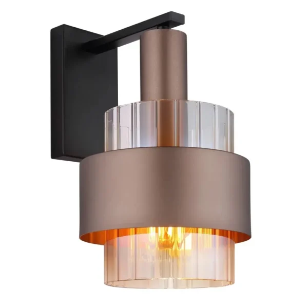 Globo Milley 15560WA | Zidna lampa | bronzana-crna | E27