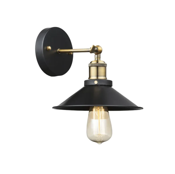 Globo Lenius 15053W | Zidna lampa | crna | E27