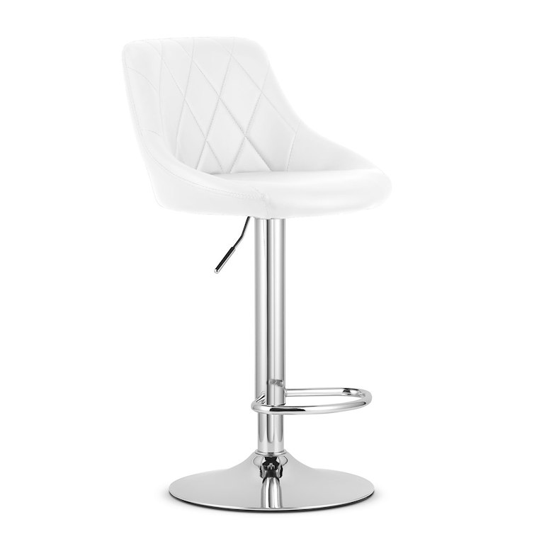 Barska stolica Kast white eco / chrom baza