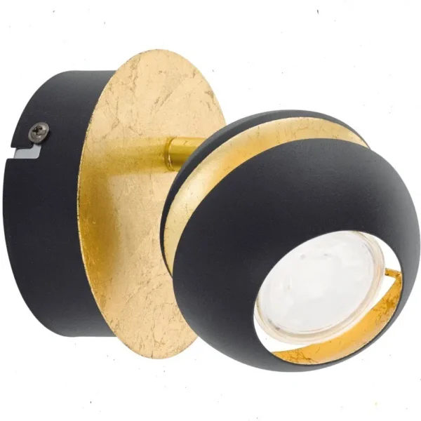 Nocito 95482 | Spot lampa | crna-zlatna | 1xGU10