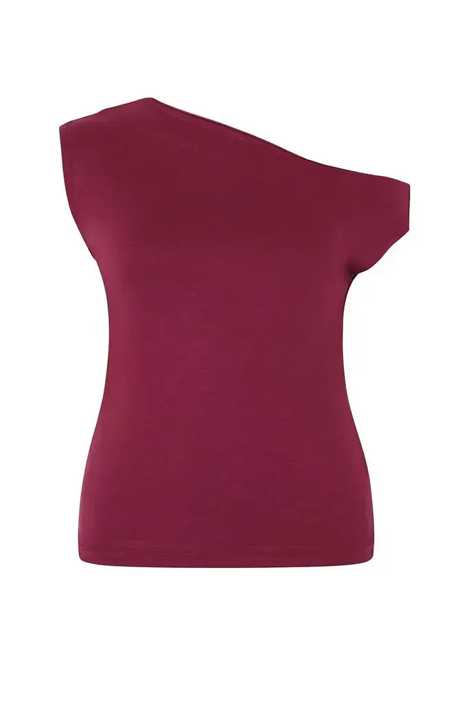 Trendyol Curve Ženska bluza Tbbss25Af00029, Bordo