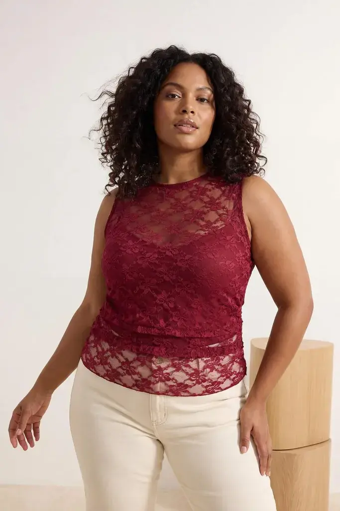 Trendyol Curve Ženska bluza Tbbss26Af00115, Bordo