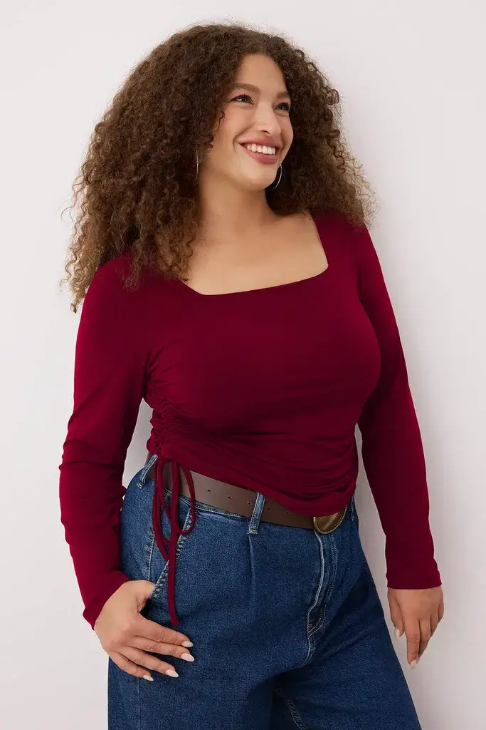 Trendyol Curve Ženska bluza Tbbaw25Af00041, Bordo
