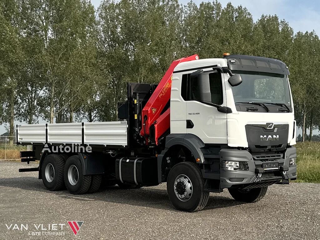 Novi MAN TGS 33.400 BB CH Crane Truck (2 units) kamion s ravnom platformom