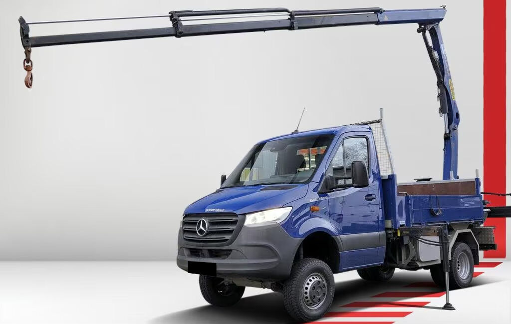 Mercedes-Benz SPRINTER 519 4x4 / IGLHAUT All-Wheel Drive / Flatbed + Crane / T kamion s ravnom platformom