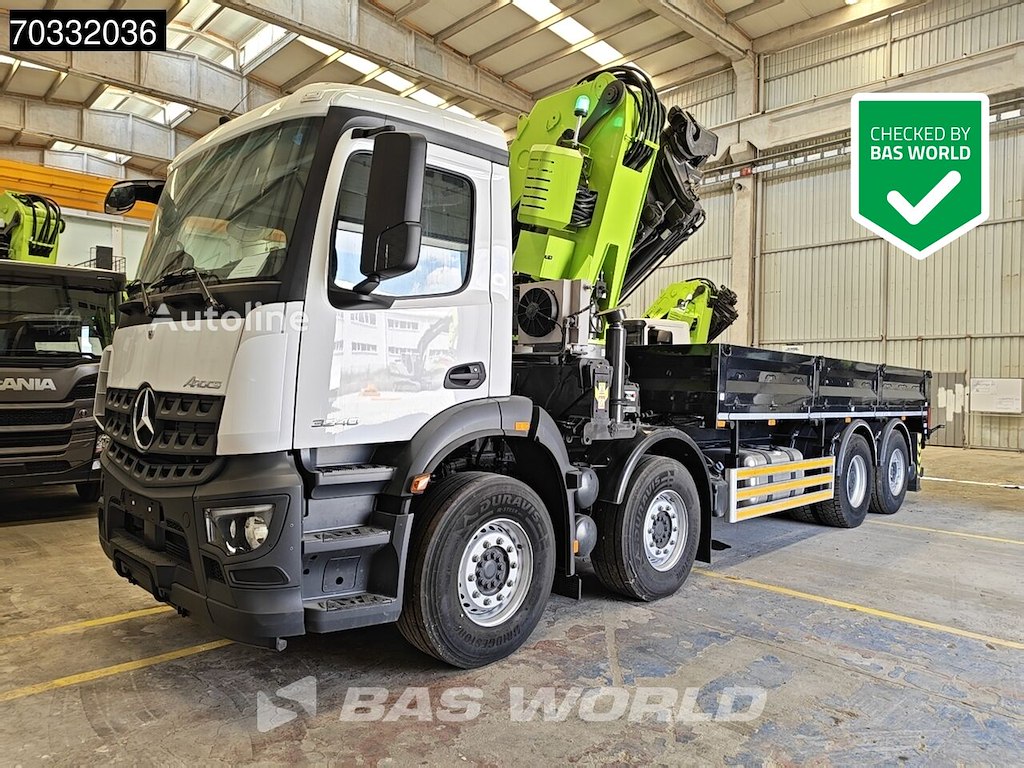 Novi Mercedes-Benz Arocs 3240 8X4 NEW! Zoomlion ZLK7600V803-2 Crane Kran Remote Con kamion s ravnom platformom