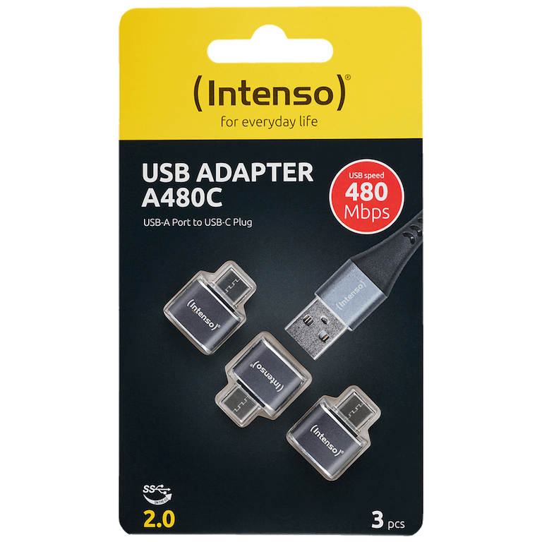 Adapter USB A na USB C, OTG, pakovanje 3 komada
