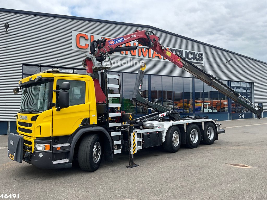 Scania P 450 Euro 6 HMF 21 Tonmeter laadkraan kamion rol kiper