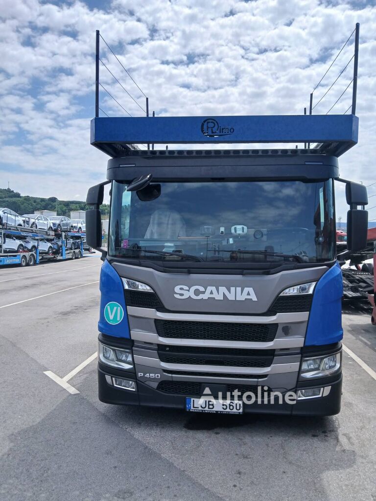 Scania P450 autotransporter + prikolica autotransportera