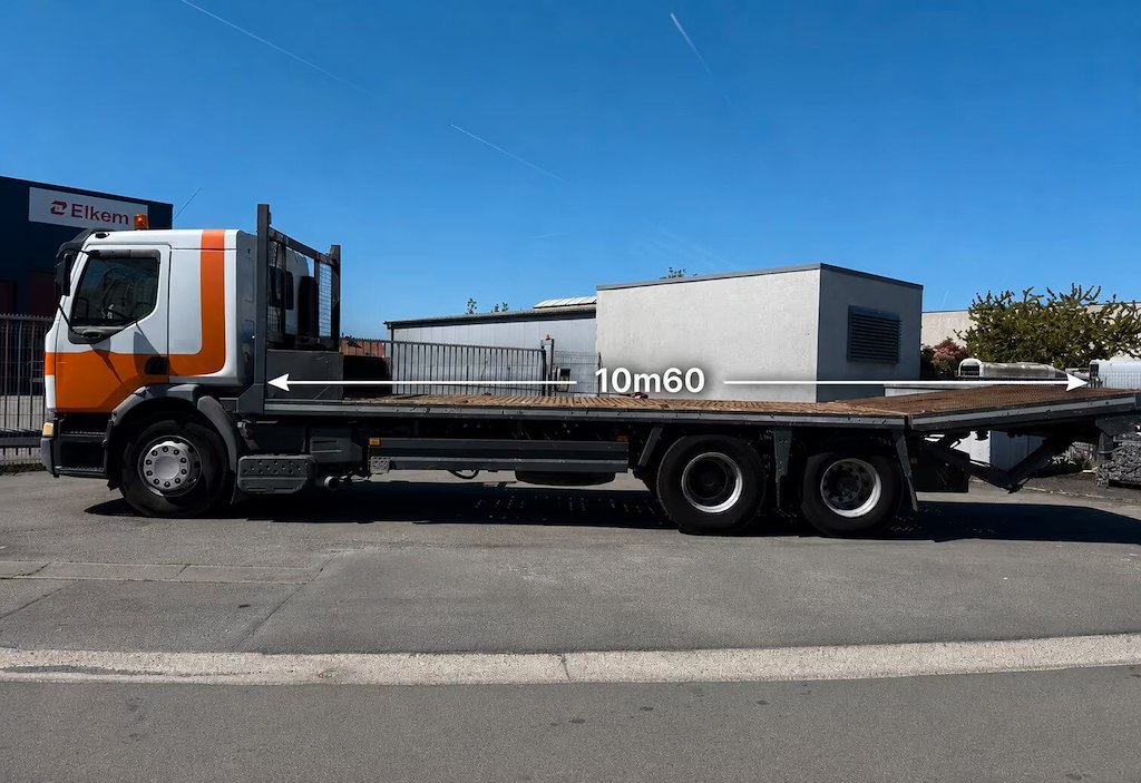 Renault Premium 320-26 / Flatbed 10.6 m / Winch + Lift / Air Conditionin šlep auto