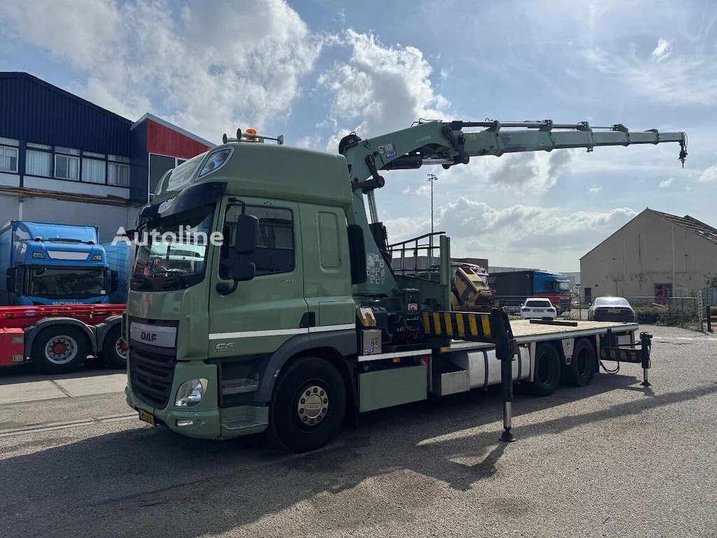 DAF CF 440 6X4 EURO 6 + HIAB 422EP-5 HIPTO + REMOTE CONTROL kamion platforma
