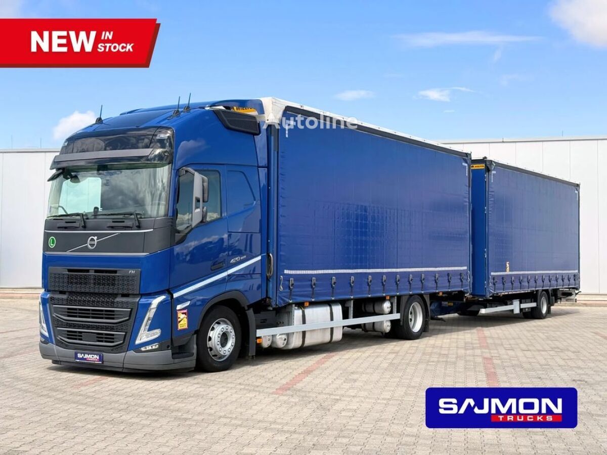 Volvo FH 420 / ZESTAW TANDEM 120M3 / PRZEJAZDOWY / 7,75 M + 7,75 M / S kamion s ceradom
