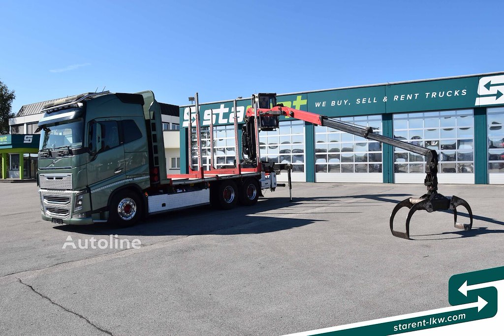Volvo FH16 750 6x4 Palfinger Kabinenkran Epsilon M12Z Leder Retarder S kamion za prevoz drva