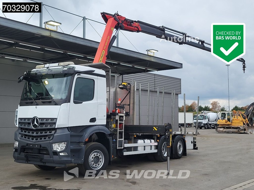 Mercedes-Benz Actros 2536 6X2 Palfinger PK18502 SH Kran Crane 6 extensions Lif kamion za prevoz drva