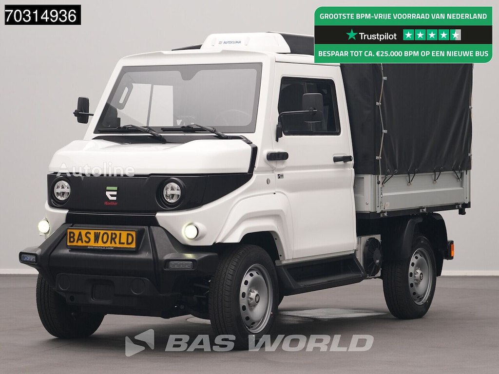 Novi Evum Motors aCar 4x4 Airco Huif 100% Elektrisch 23kWh Open Laadbak Huif Prit kamion s ceradom < 3.5t