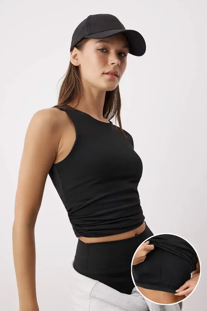 Trendyol Milla Ženski top Thmaw26Ss00010, Crni