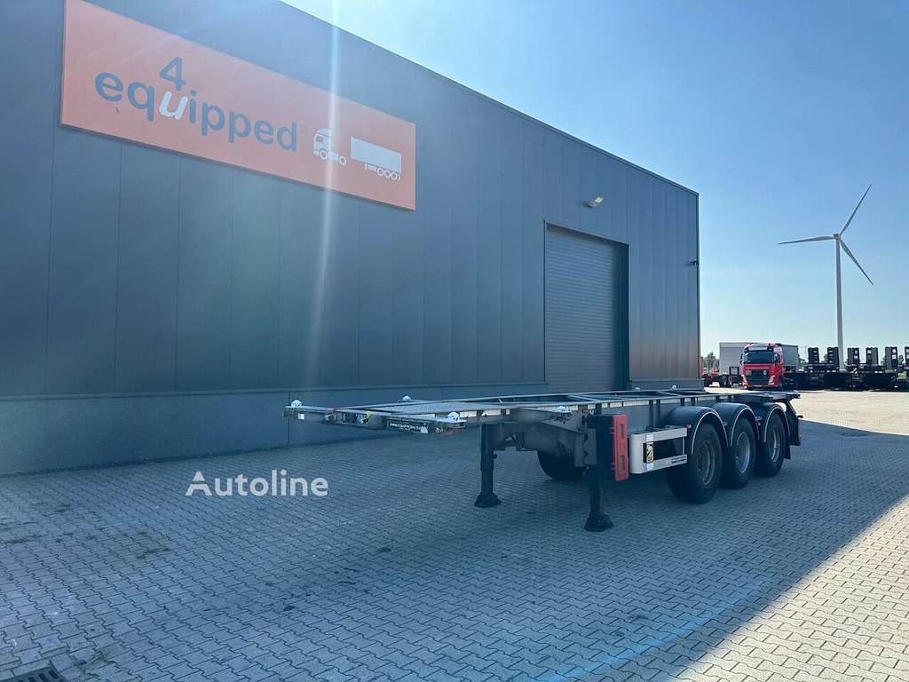 Van Hool 3-ASSIGE OPLEGGER 20FT/30FT ADR CHASSIS / galvanized / BPW DRUM poluprikolica za prevoz kontejnera