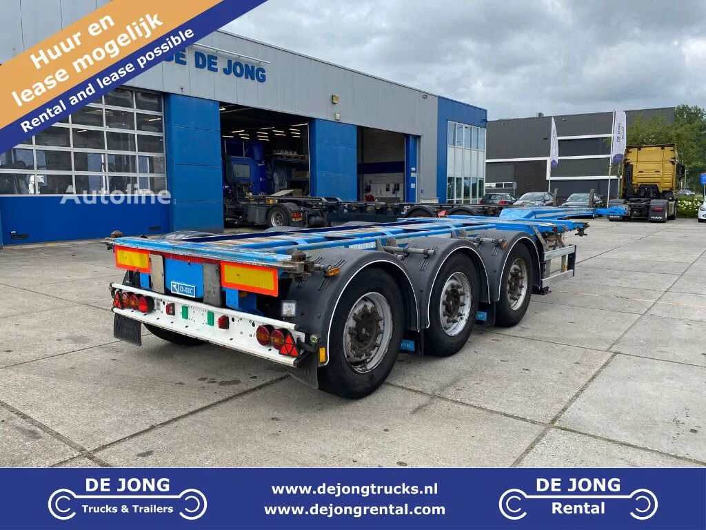 D-Tec FT-LS-S / 3x Extendable / 1x Lift Axle / SAF + Disc poluprikolica za prevoz kontejnera