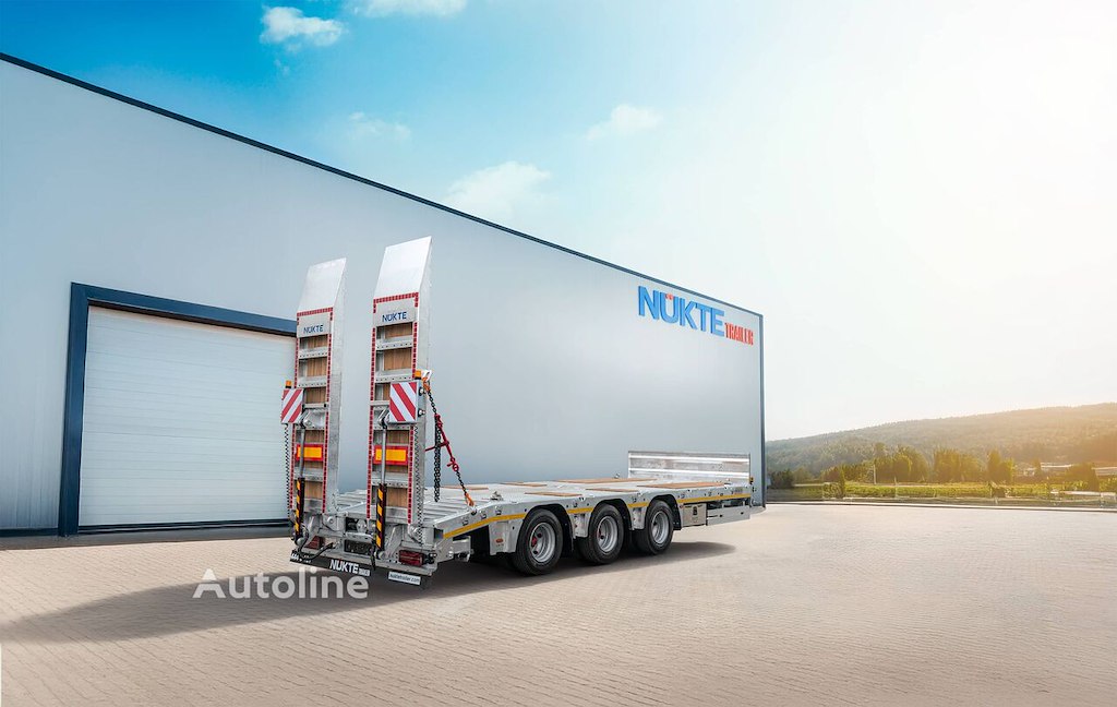 Nova Nükte Trailer 3 Axle Drawbar Lowbed Trailer (Galvanized) prikolica sa niskom platformom