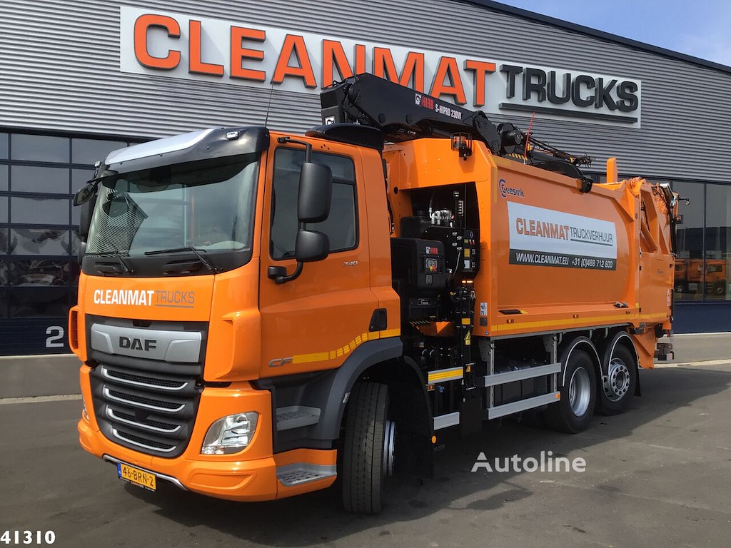 DAF FAN CF 340 Hiab 23 ton/meter laadkraan kamion za smeće