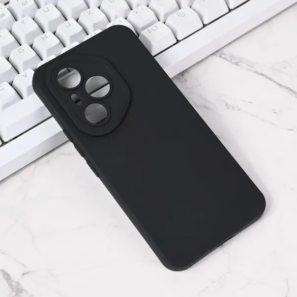 Silikonska maska za Honor 400 Pro Pro Camera, Crna