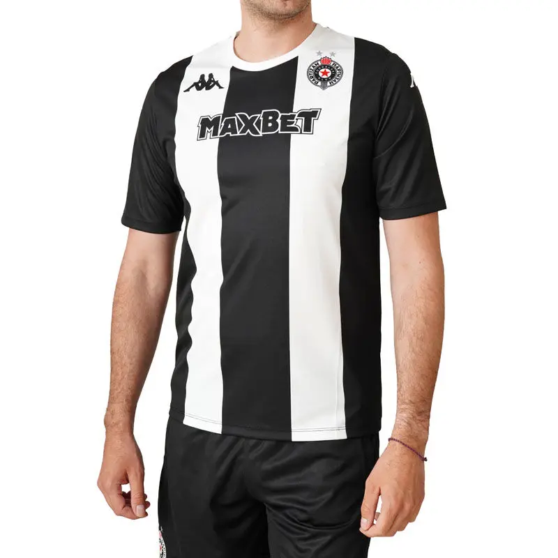 Kappa Dres za muškarce Kbolixfli Partizan, Crno-beli