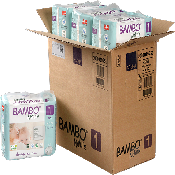 Bambo Nature Bambo Box veličina 1, 2–4 kg, 132 kom