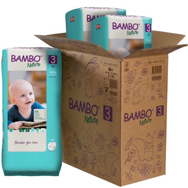 Bambo Nature Bambo Box veličina 3, 4–8 kg, 156 kom