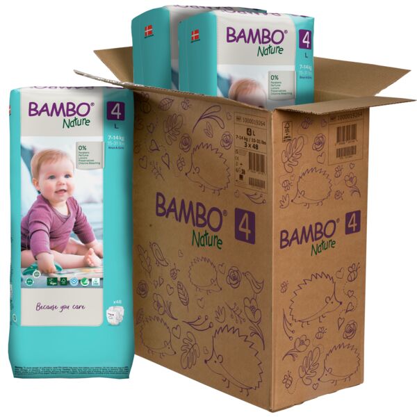 Bambo Nature Bambo Box veličina 4, 7–14 kg, 144 kom